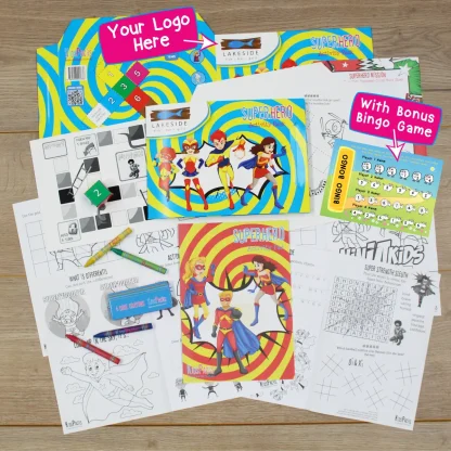 Logo Branded Superhero Premium Activity Packs (100) - Kids Packs New ...